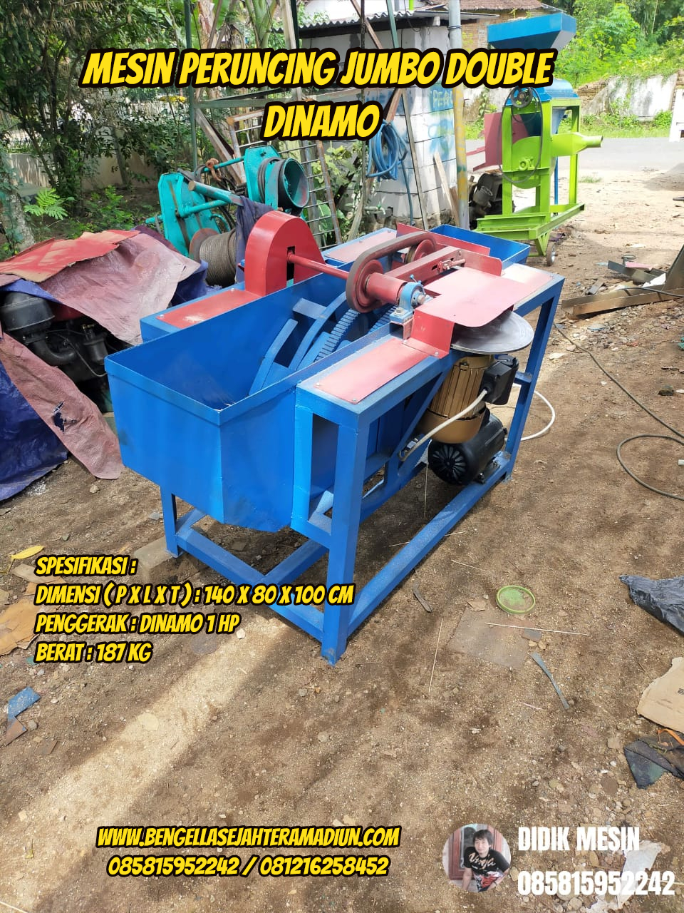 Mesin Peruncing Jumbo Double Dinamo | Bengkel Las Sejahtera Madiun